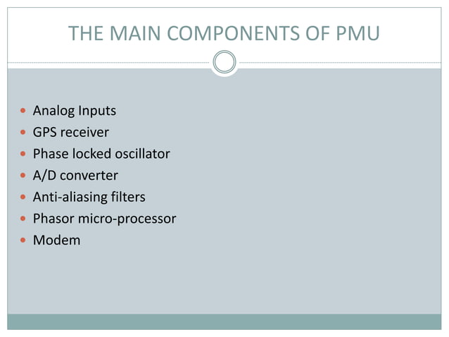 A overview on WAMS/PMU. | PDF