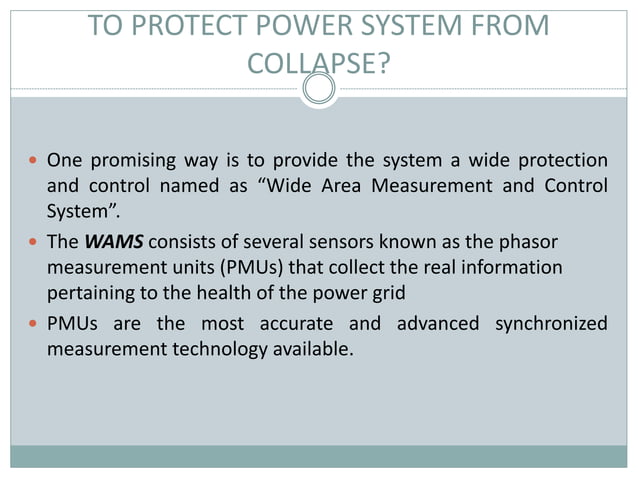 A overview on WAMS/PMU. | PDF