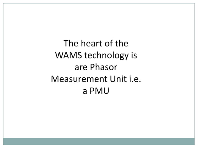 A overview on WAMS/PMU. | PDF