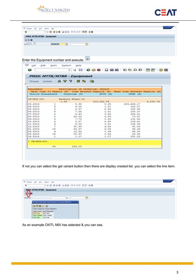 Plant Maintenance user manual MTTR Report | PDF | Technology & Computing