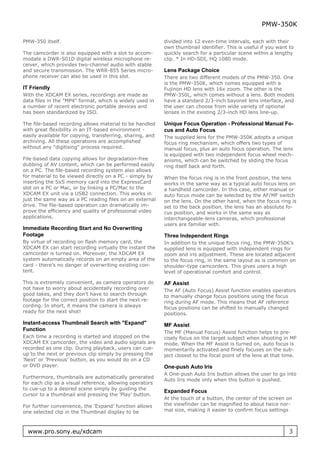Sony PMW-350K | PDF
