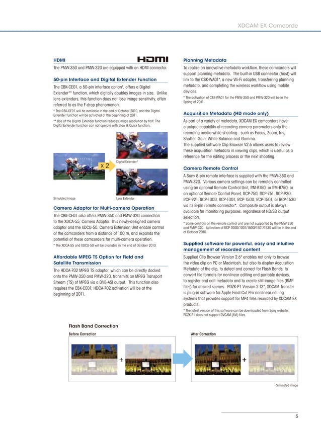 Sony PMW-350 and PMW-320 | PDF | Cameras and Camcorders | Consumer Electronics