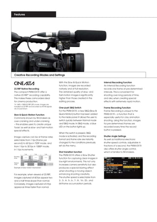 Sony PMW-EX1R | PDF | Cameras and Camcorders | Consumer Electronics