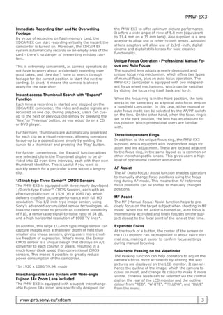 Sony PMW-EX3 Manual | PDF | Cameras and Camcorders | Consumer Electronics