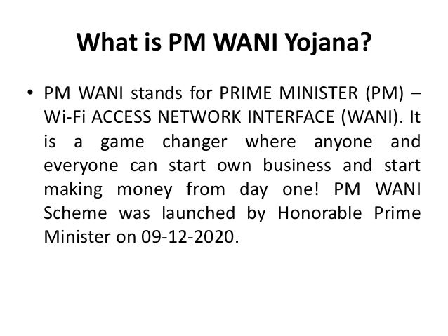 PM WANI Consultants India | PPT