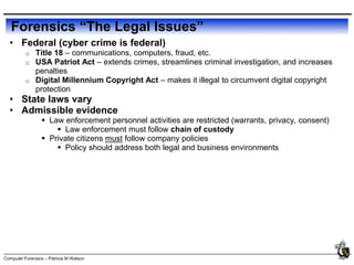 Computer Forensics | Patricia Watson | 2004 | PDF