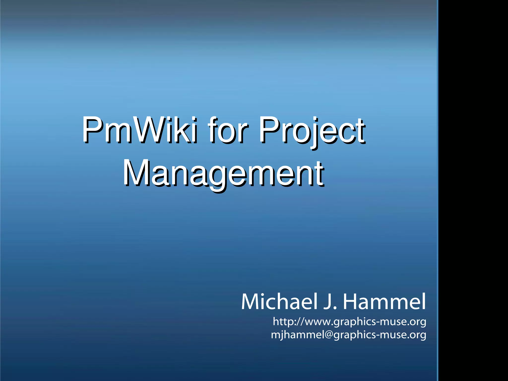 Pm Wiki For Project Management | ODP