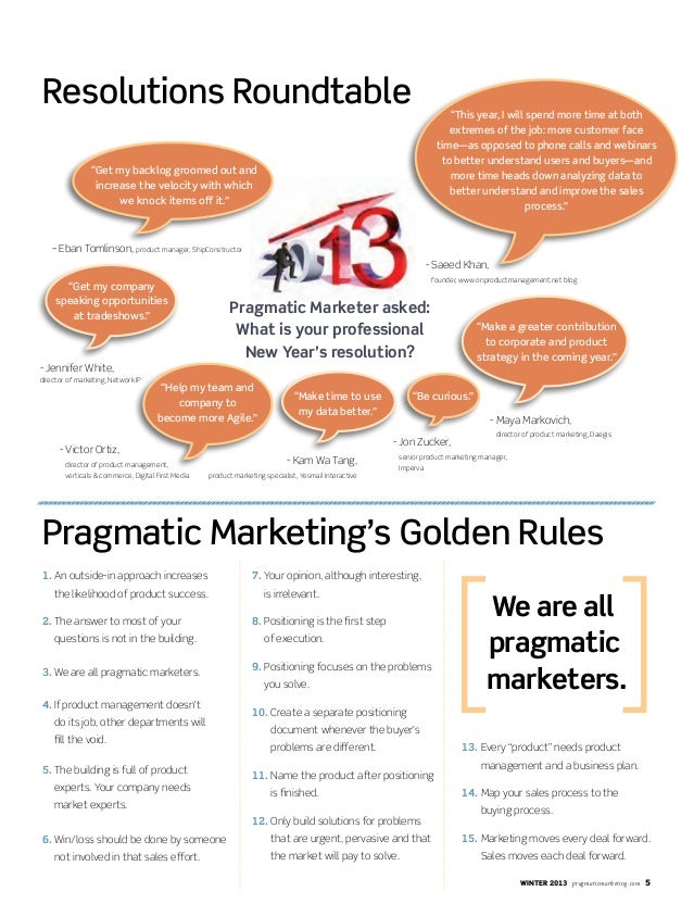 Pragmatic Marketer Winter 2013