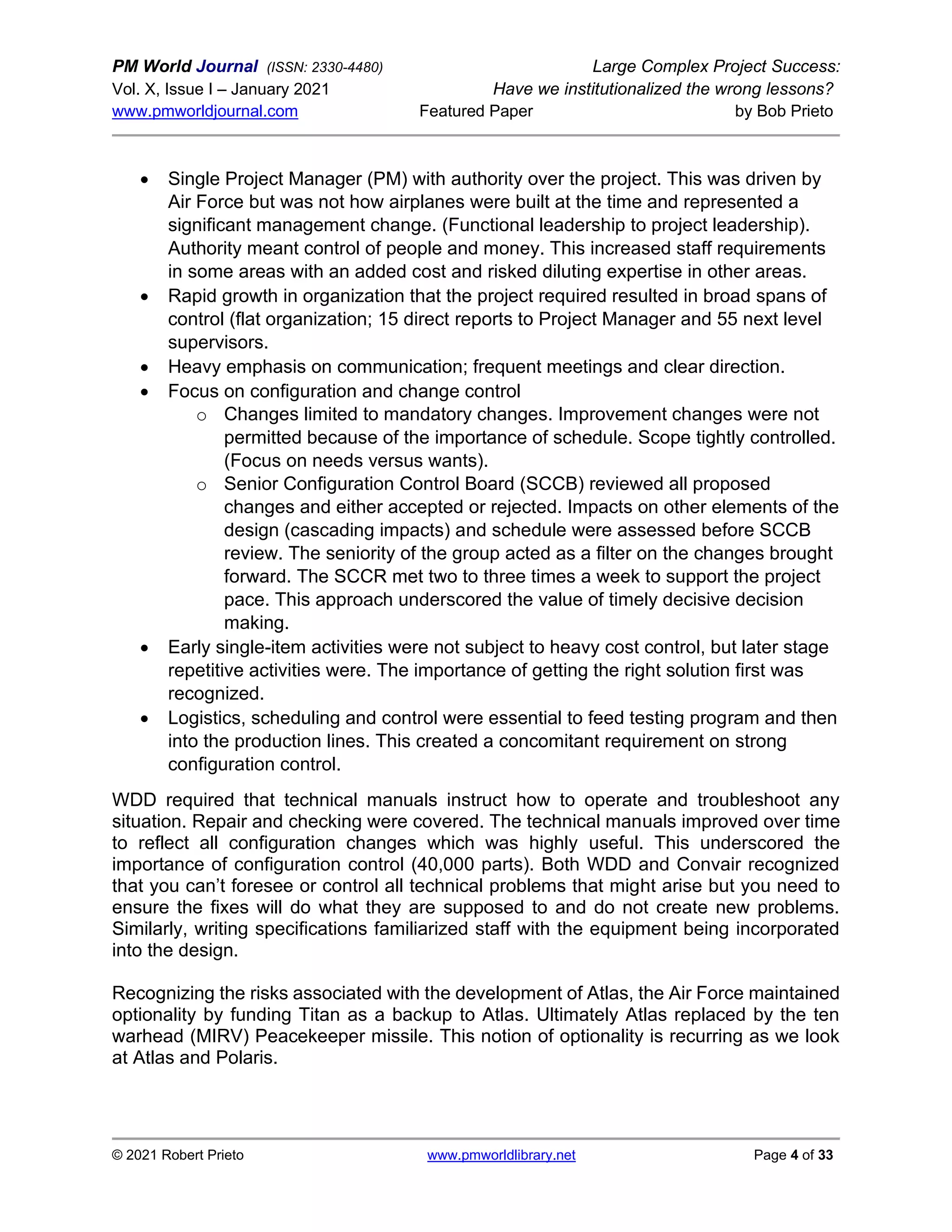 Large complex project success | PDF