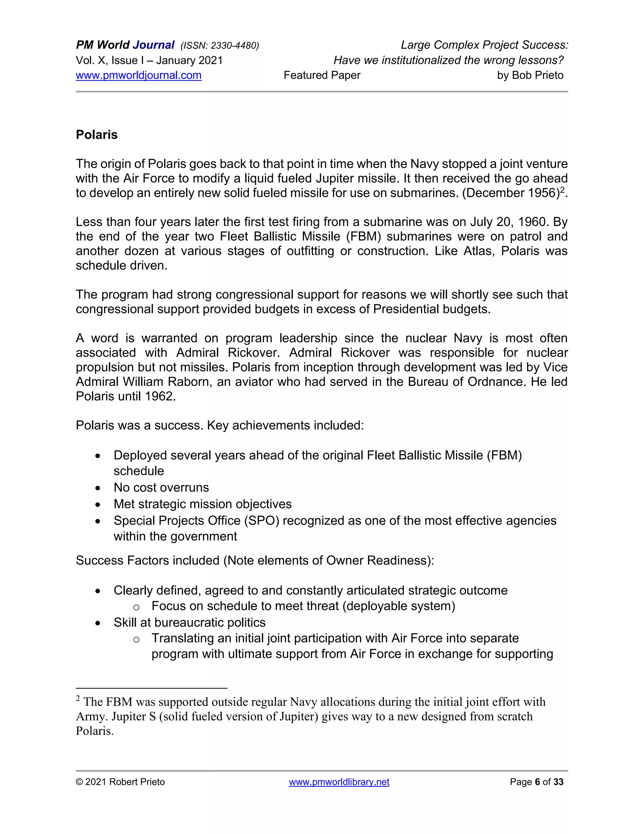 Large complex project success | PDF