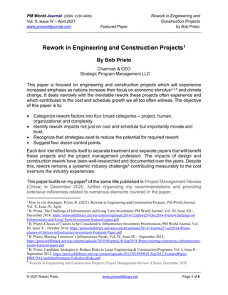 Rework in Engineering & Construction Projects | PDF | Construction ...