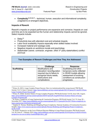 Rework in Engineering & Construction Projects | PDF | Construction ...