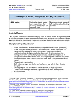 Rework in Engineering & Construction Projects | PDF | Construction ...