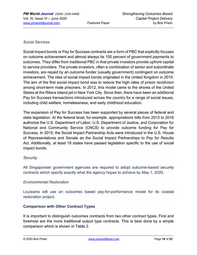 Strengthen outcome based capital project delivery | PDF