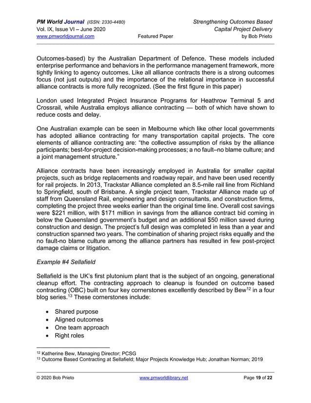 Strengthen outcome based capital project delivery | PDF