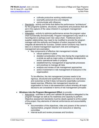 Governance of mega and giga programs | PDF