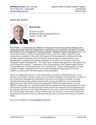 Systems nature of large complex projects | PDF