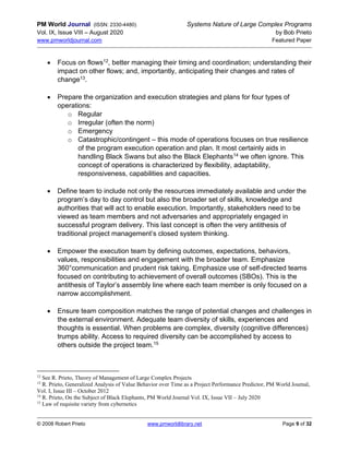 Systems nature of large complex projects | PDF