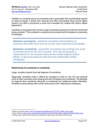 Decision Making Under Uncertainty | PDF