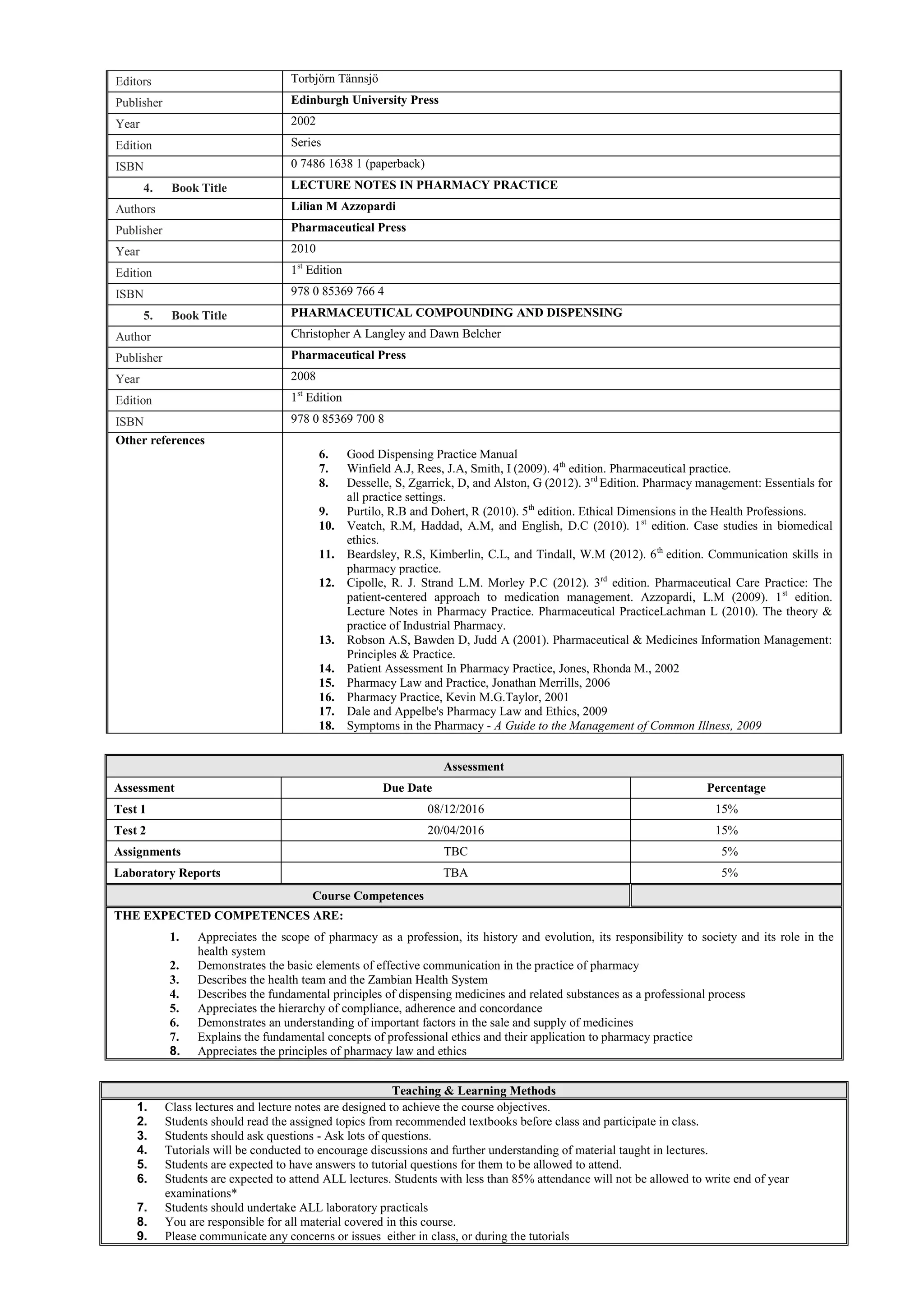 Pmy 3400 course handbook 2014 | PDF