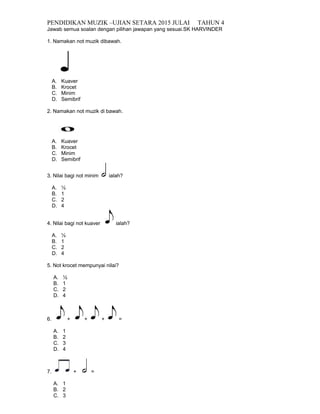 SOALAN ASAS MUZIK | DOC