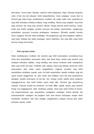 gejala rokok dikalangan pelajar | DOCX