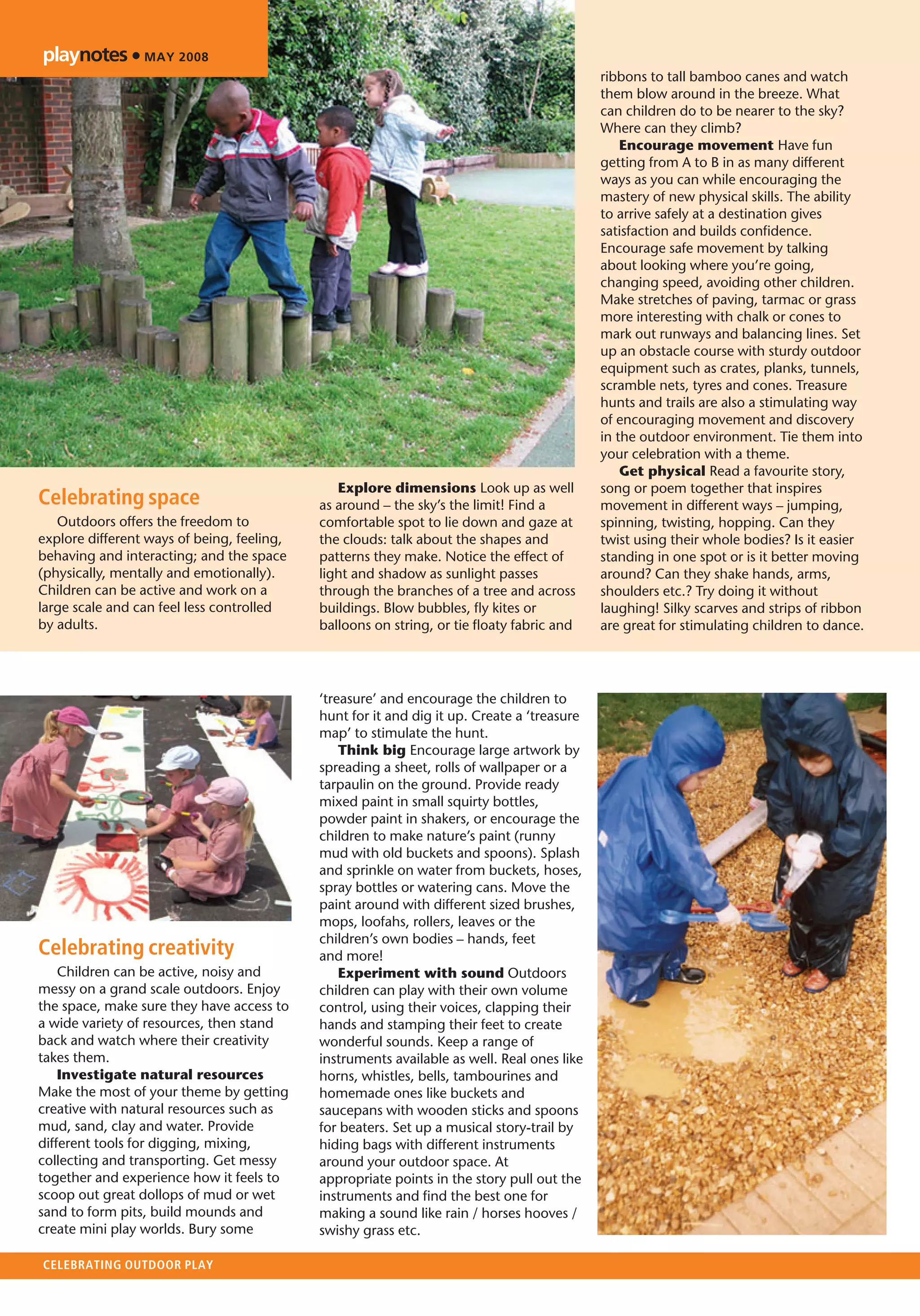 Celebrating Outdoor Play: Early Years Outdoors Learning | PDF