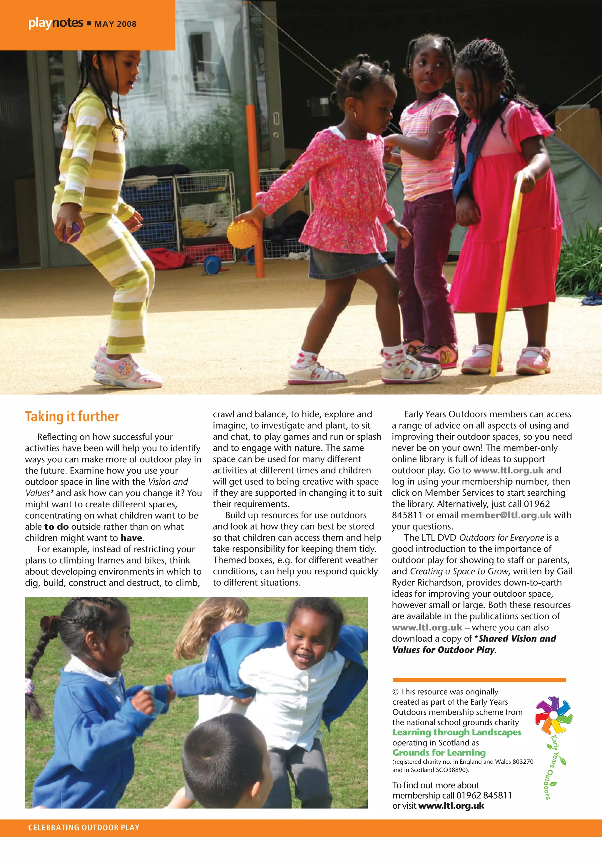 Celebrating Outdoor Play: Early Years Outdoors Learning | PDF