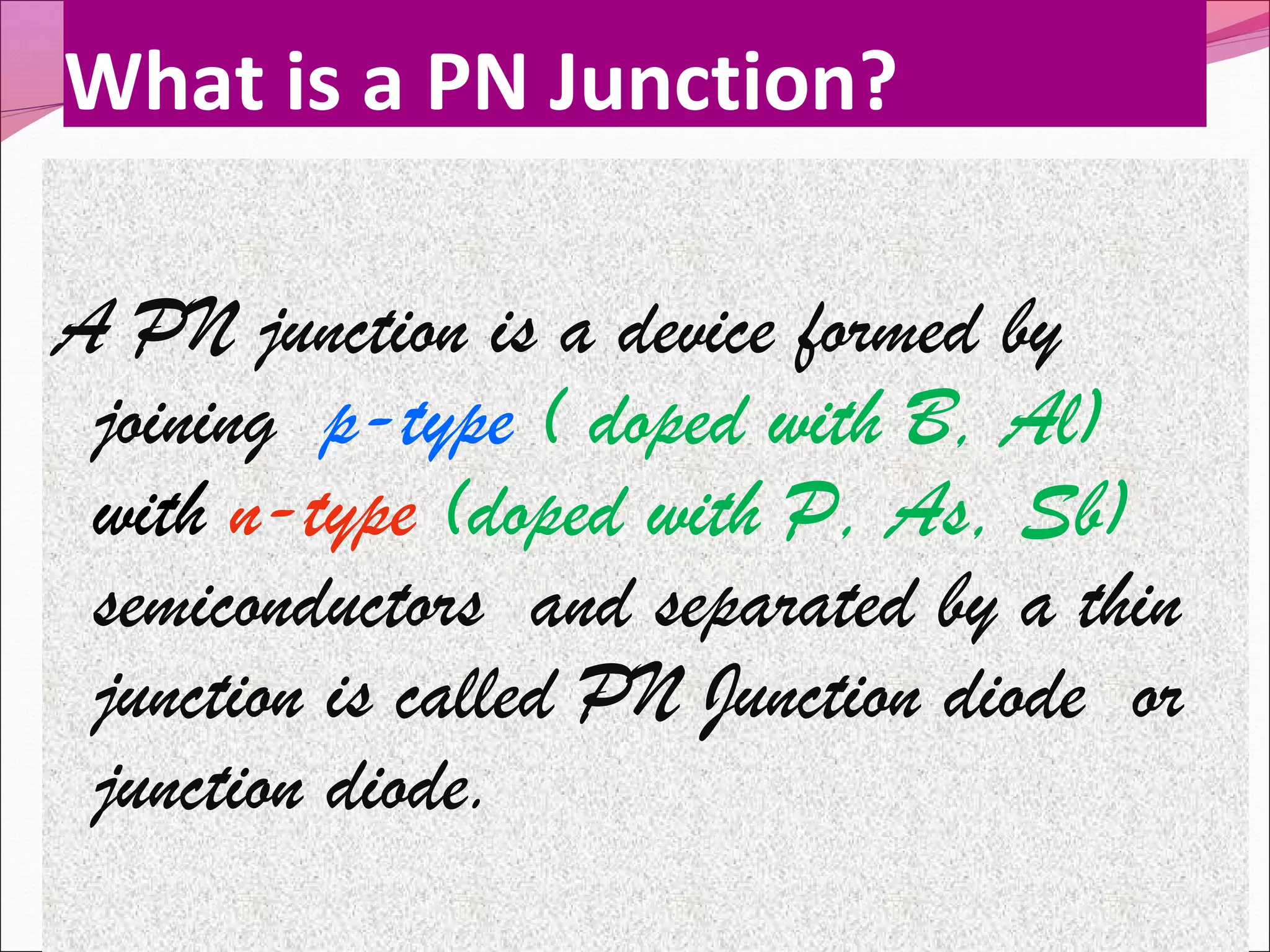 Pn junction diode | PPT