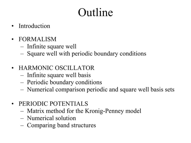 Kronig penny model_computational_phyics | PPTX | Chemistry | Science