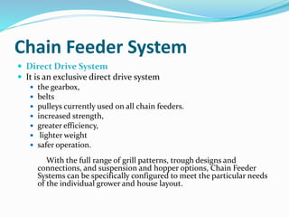 feeding system in control shed and poultry feeding practices | PPTX
