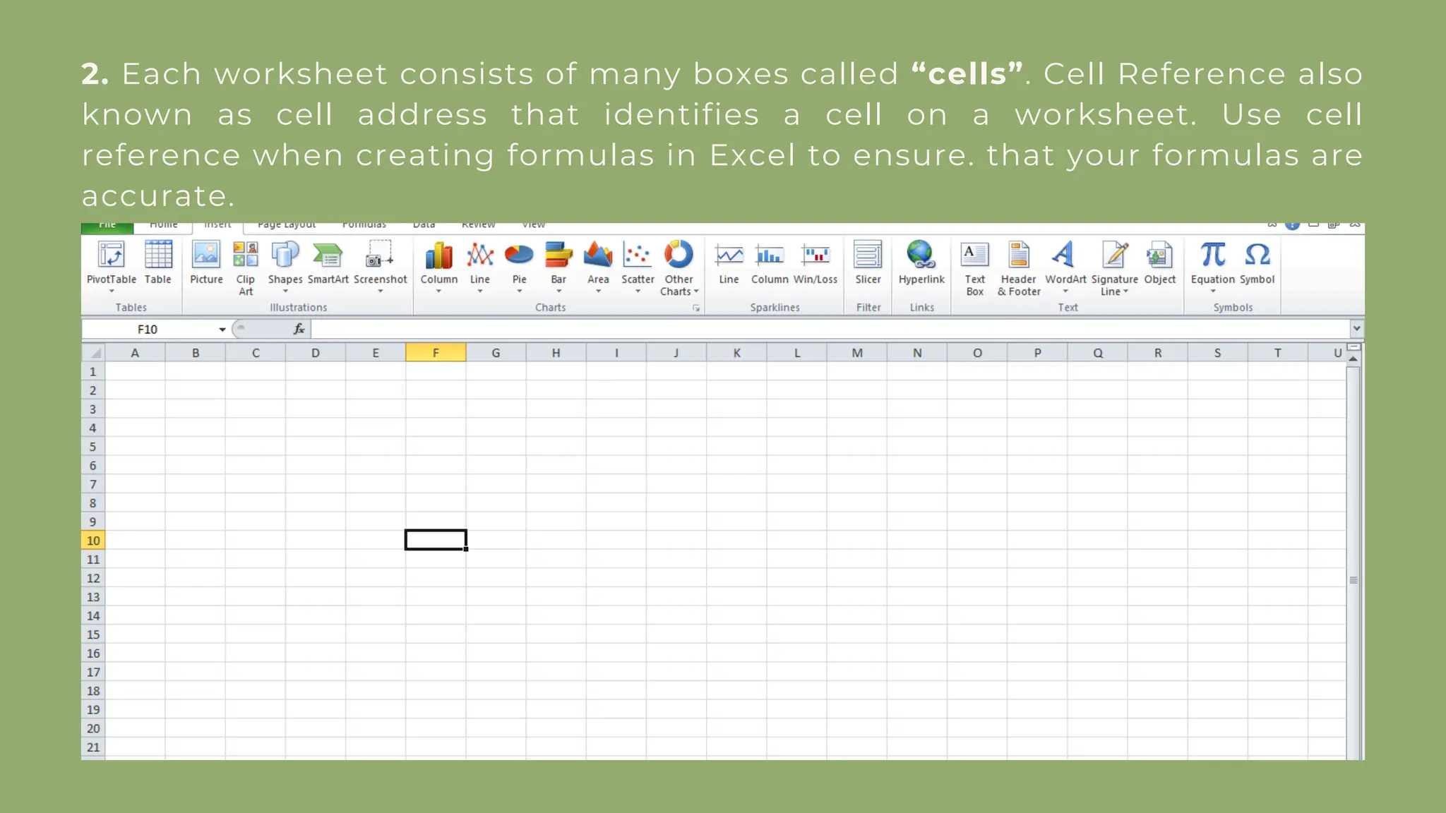Excel parts, formulas, and equation Pdf. | PDF