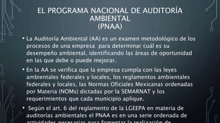 Pnaa programa nacional de auditoria ambiental méxico | PPT