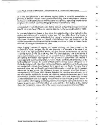 IMPACTS AND RISKS FROM DIFFERENT LAND USES IN SAMAR ISLAND FOREST ...