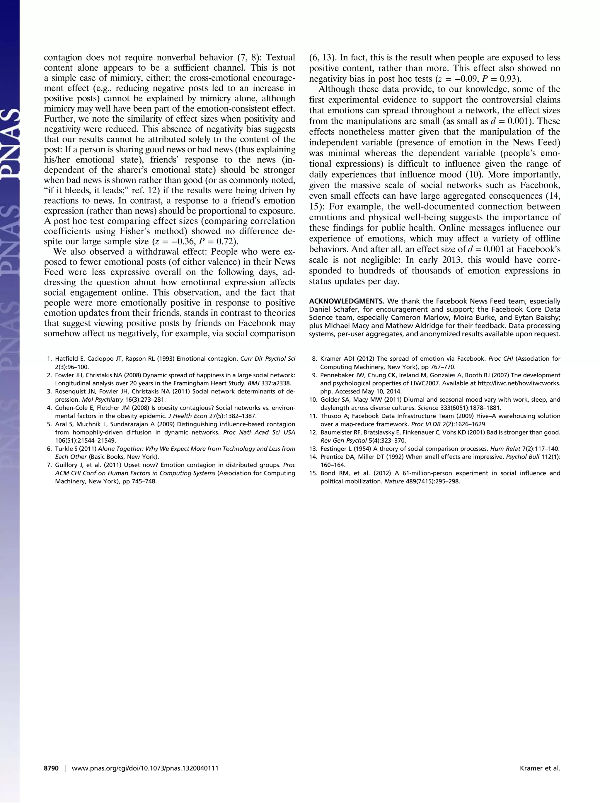Experimental evidence of massive-scale emotional contagion through ...
