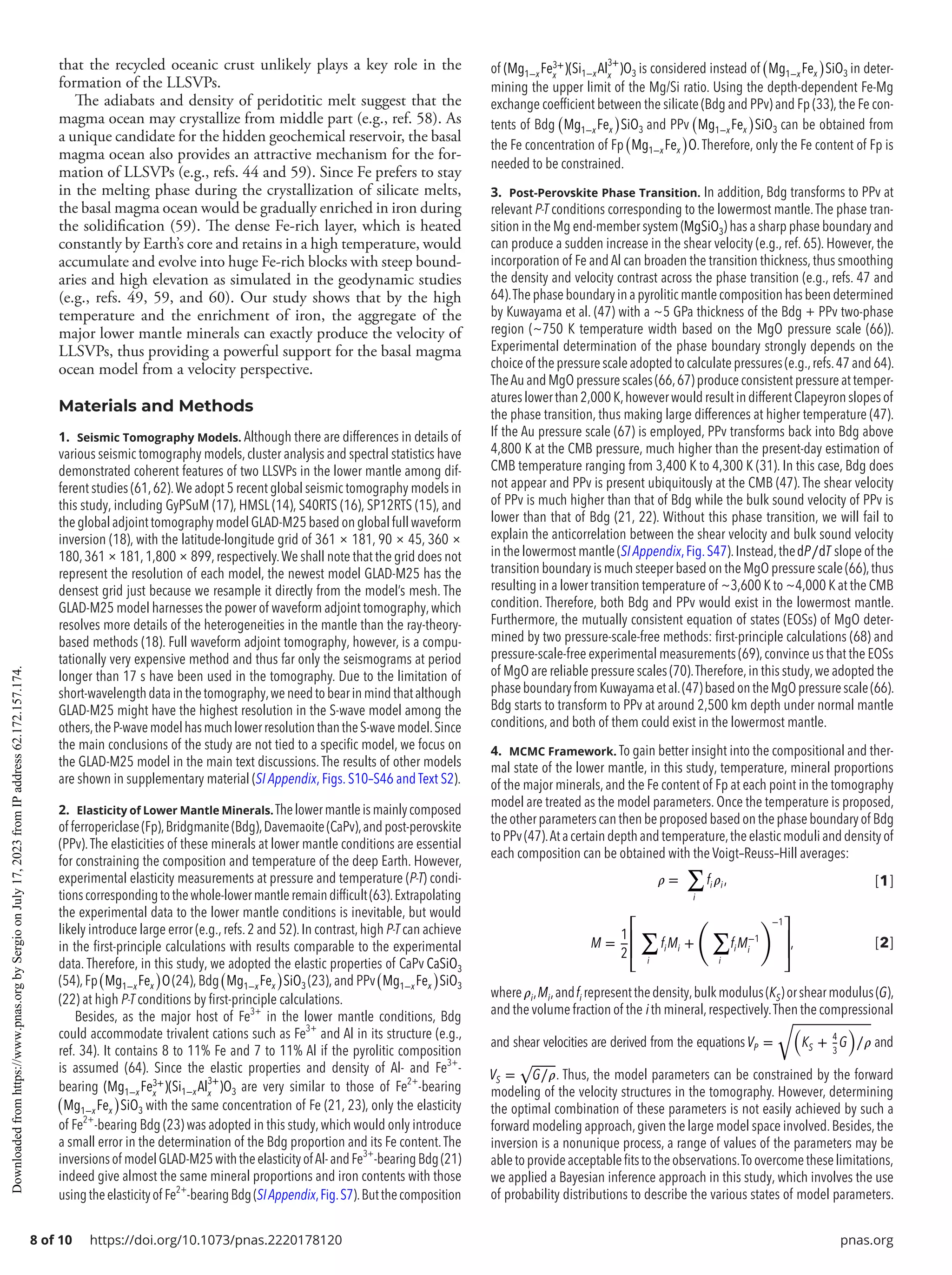 Compositional And Thermal State Of The Lower Mantle From Joint 3d Inversion With Seismic