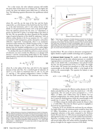 Solar radiation management with a tethered sun shield | PDF