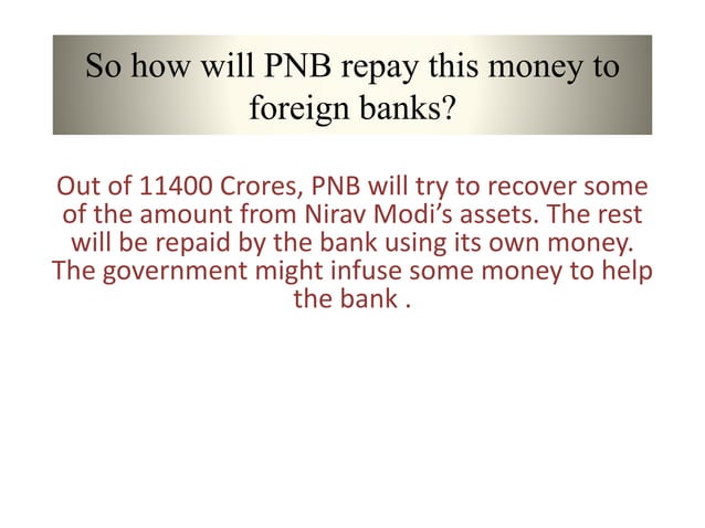 Punjab National Bank (PNB) Scam | PPTX | Crime & Harmful Acts to Individuals, Society & Human ...