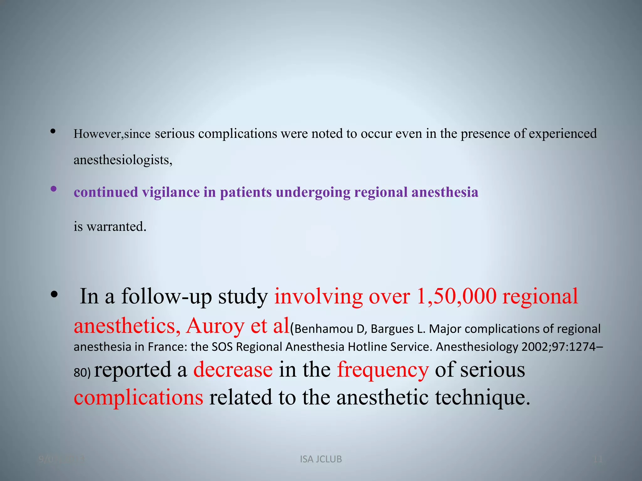 NEUROLOGICAL COMPLICATIONS IN PERIPHERAL NERVE BLOCKS | PPTX
