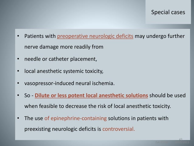 NEUROLOGICAL COMPLICATIONS IN PERIPHERAL NERVE BLOCKS | PPT