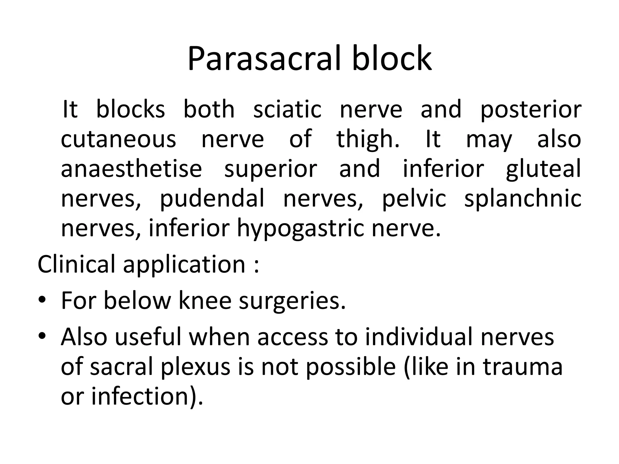 PNB of lower limb & paravertebral block | PPTX