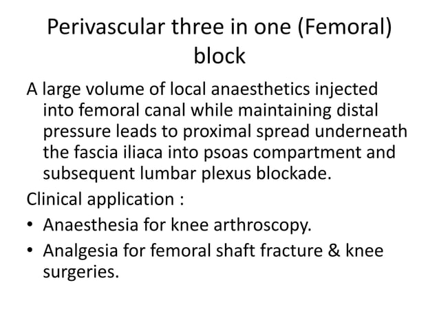 PNB of lower limb & paravertebral block | PPTX