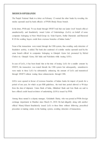 “NIRAV MODI & THE PUNJAB NATIONAL BANK FRAUD” | PDF