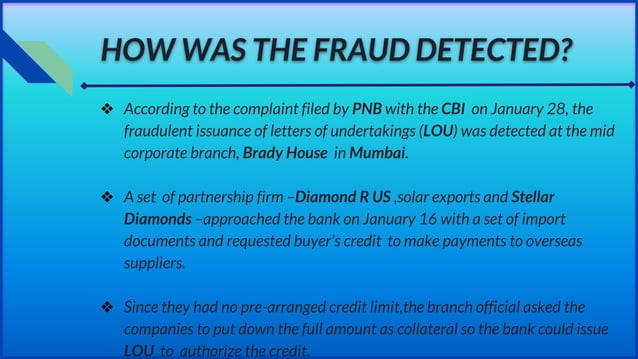 PUNJAB NATIONAL BANK SCAM (NIRAV MODI) | PPTX