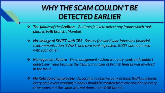 PUNJAB NATIONAL BANK SCAM (NIRAV MODI) | PPTX