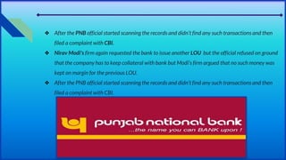 PUNJAB NATIONAL BANK SCAM (NIRAV MODI) | PPTX