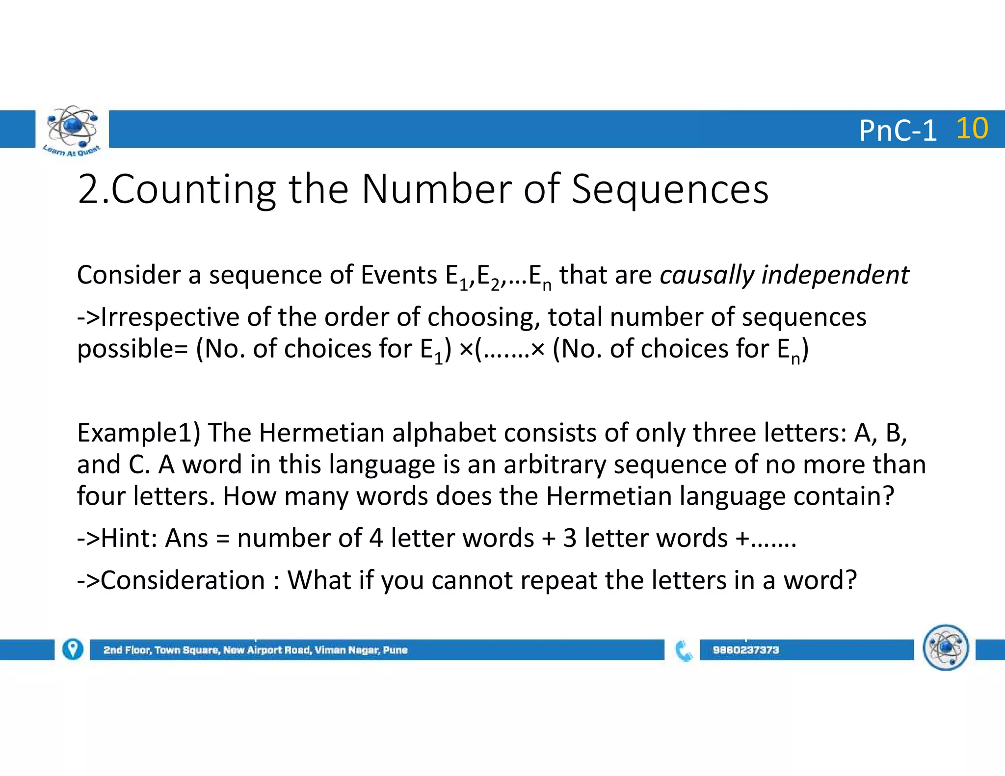 Permutations And Combinations Iit Jeeolympiad Lecture 1 Ppt
