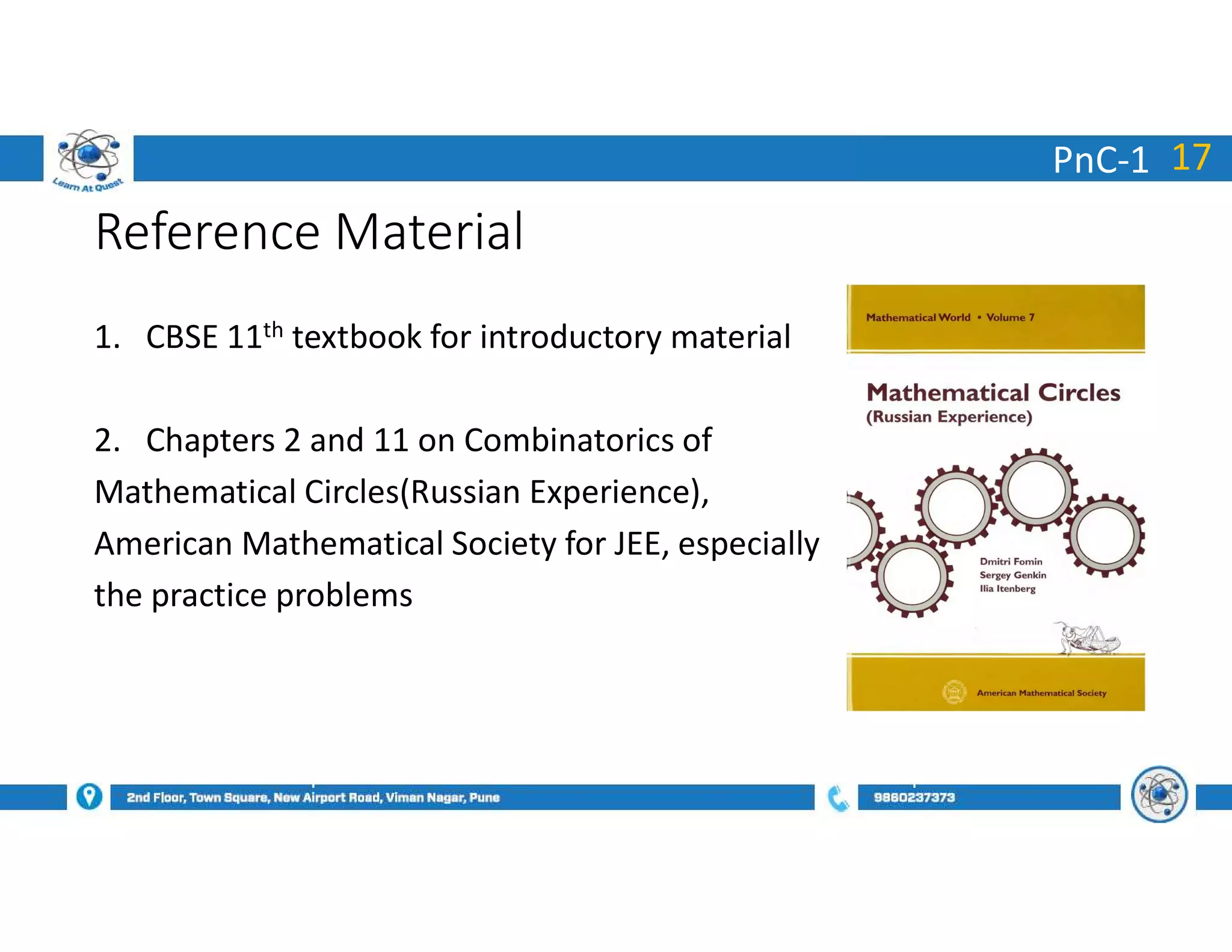 Permutations and Combinations IIT JEE+Olympiad Lecture 1 | PDF