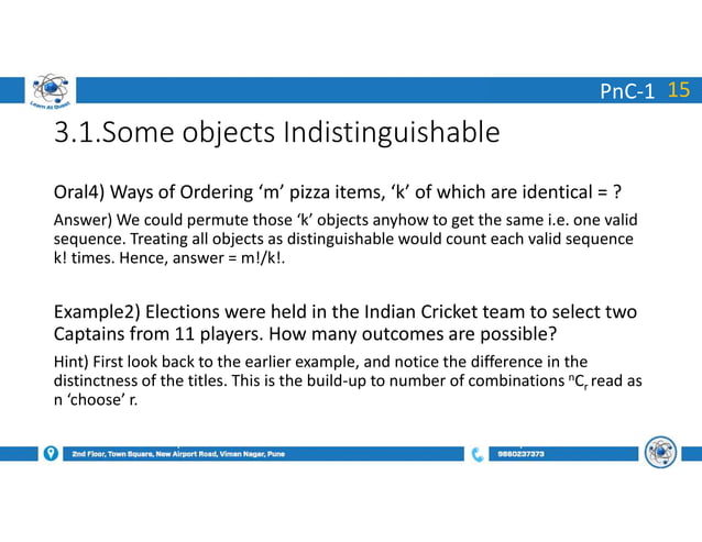 Permutations And Combinations Iit Jeeolympiad Lecture 1 Ppt