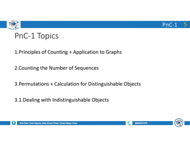 Permutations and Combinations IIT JEE+Olympiad Lecture 1 | PPT